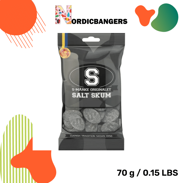 Swedish Candy -S-Marks Salty Licorice Foam – Nordicbangers